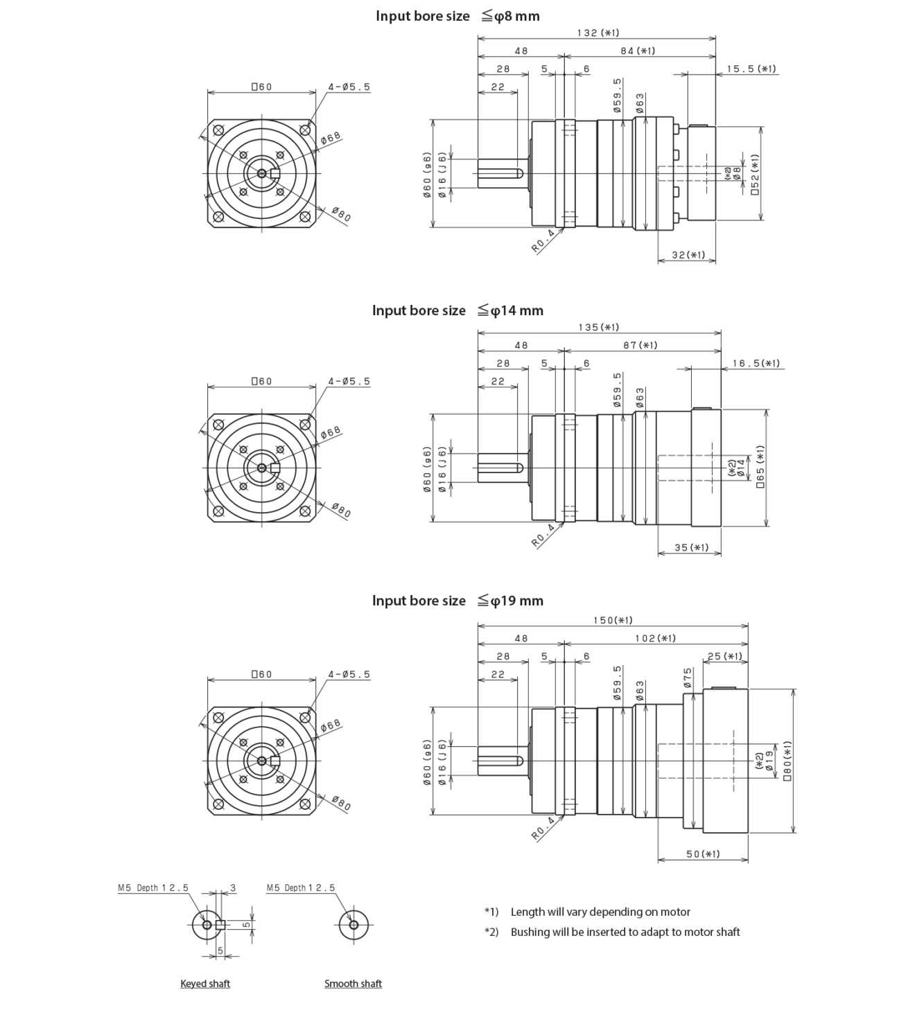 VRS 060 Frame Size Technical Data and Available Options - Nidec Drive ...
