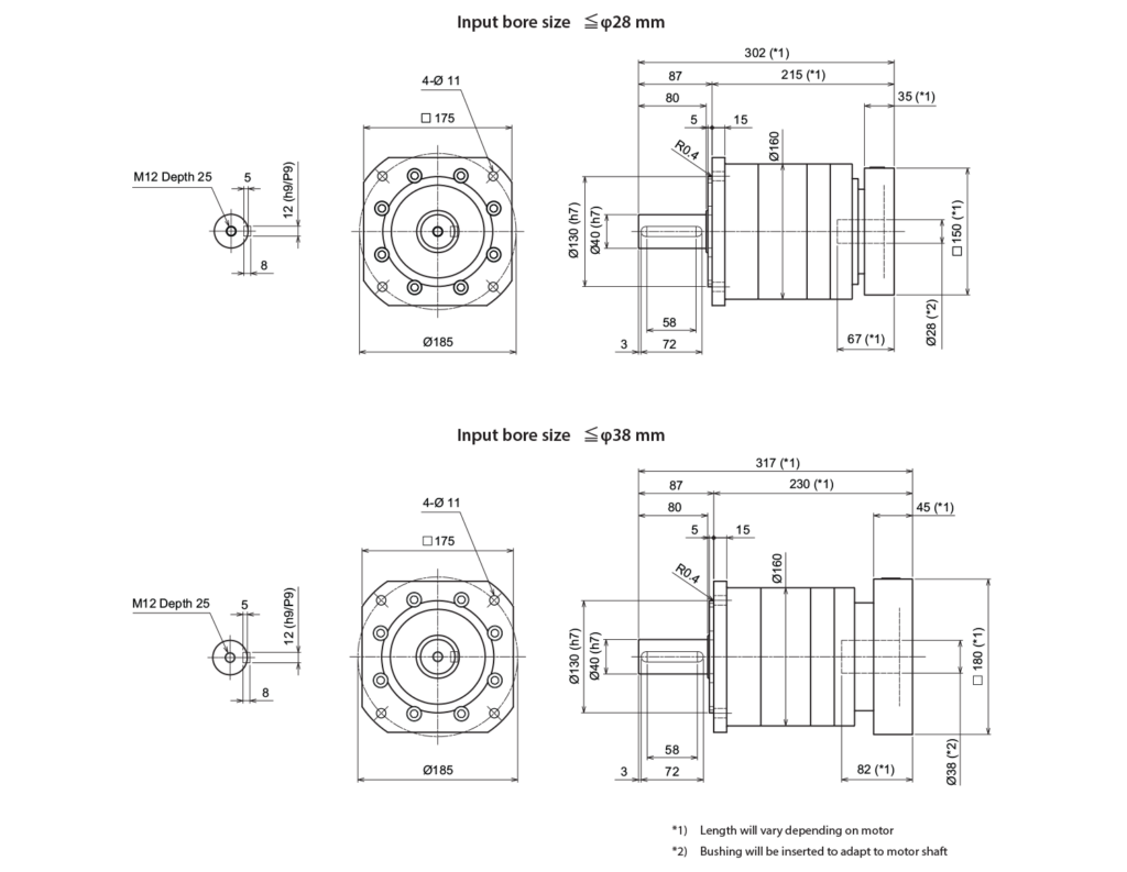 PRF 160 Frame Size Technical Data and Available Options - Nidec Drive ...