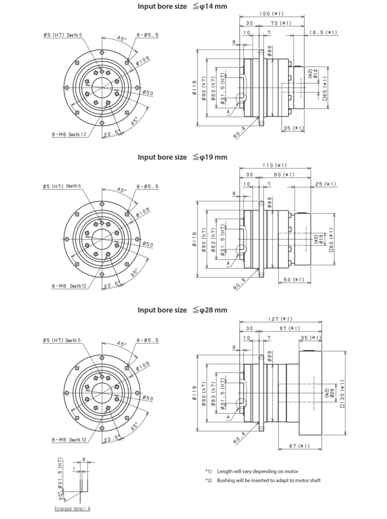 VRT 090 Frame Size Technical Data and Available Options - Nidec Drive ...